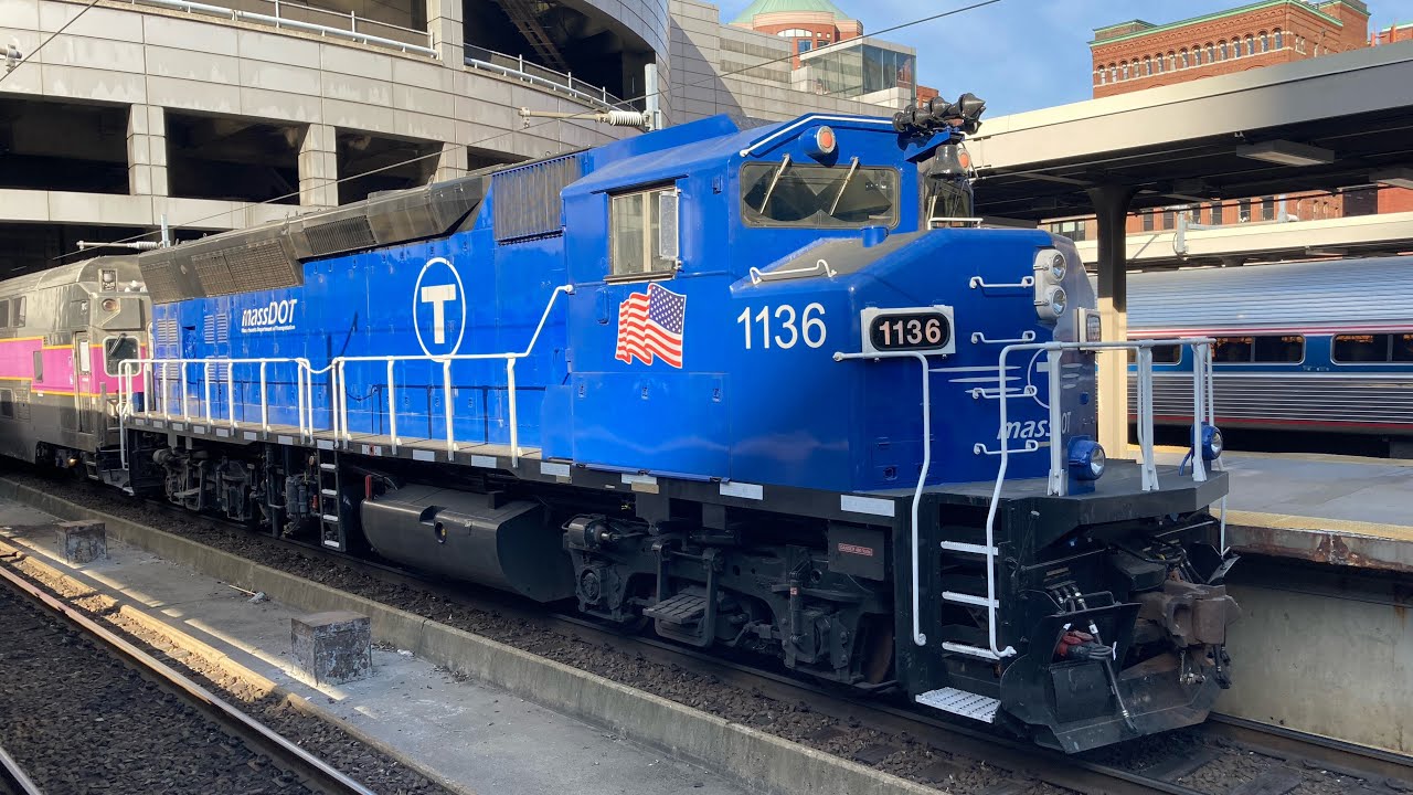 MassDOT 1136 on the CapeFlyer and other MBTA and Amtrak trains | South Station - YouTube