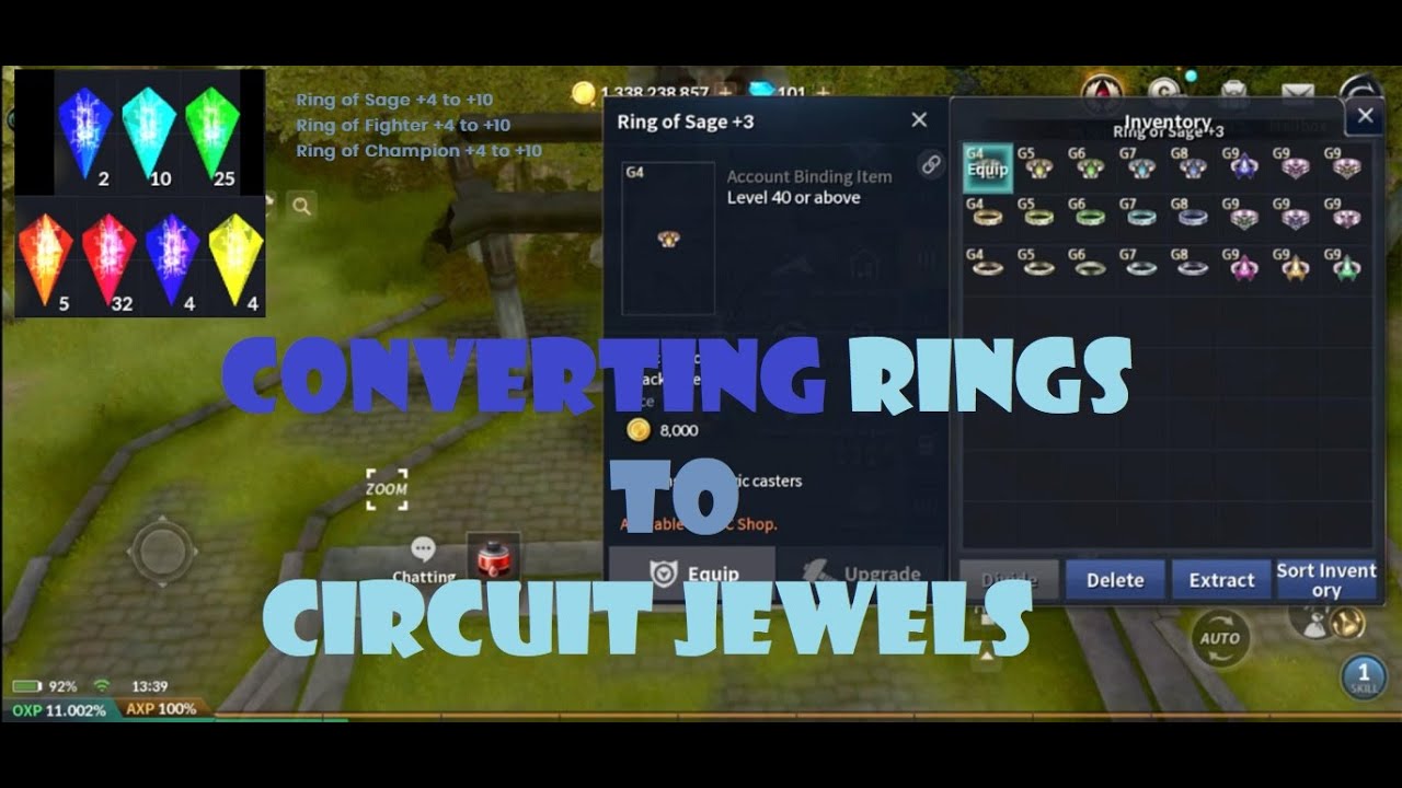 Converting Rings to CIRCUIT JEWEL | Ring of Sage, Fighter and Champion ...
