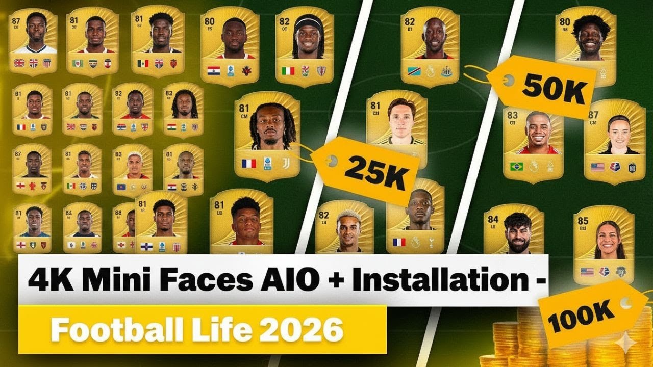 Next-Gen 4K Mini Faces AIO 🔥 | Ultra Realistic Look – Football Life ...