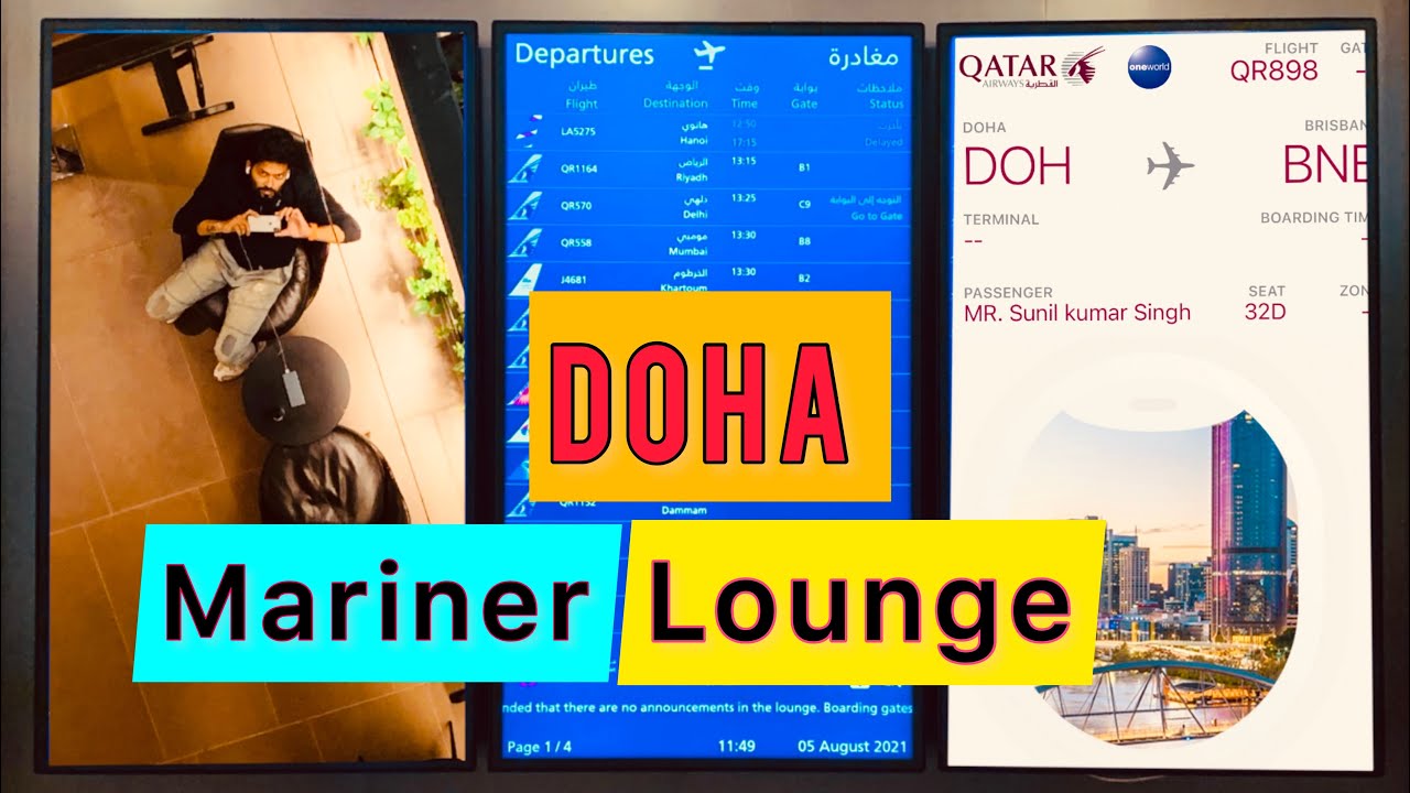 DOHA airport Mariner Lounge is not BAD | Joining Ship Vlog | Pune to ...