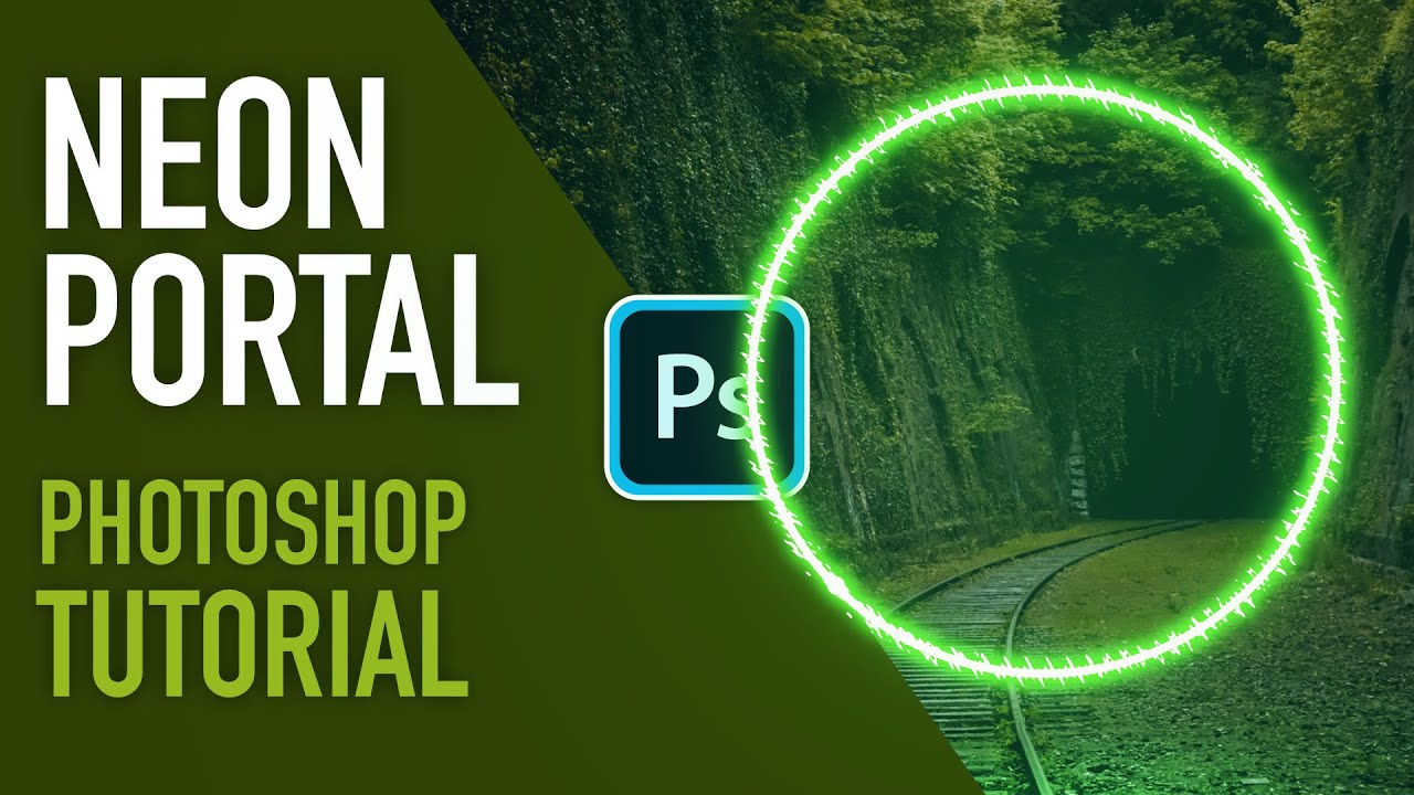 Create A Neon Portal In Photoshop - YouTube