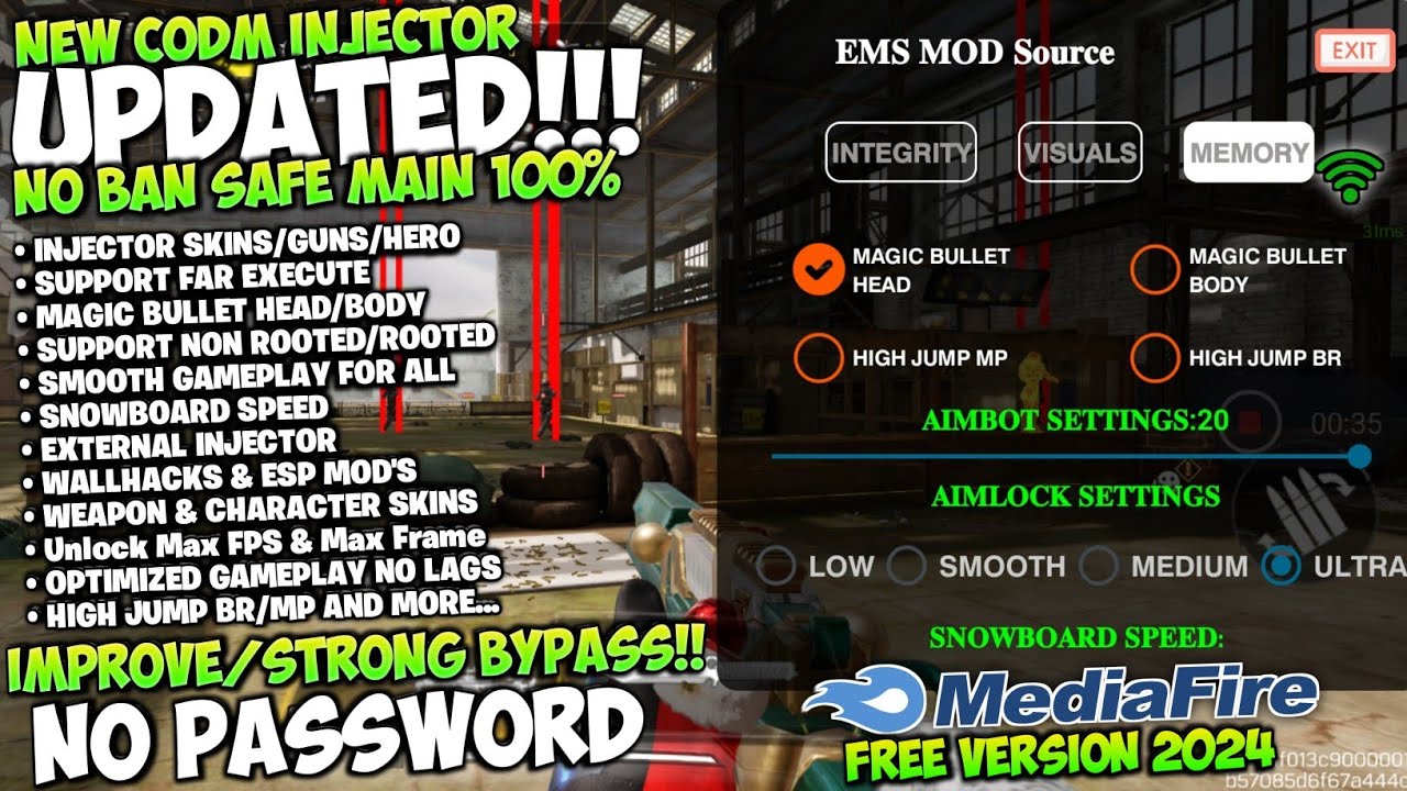 🔥 NEW CODM GARENA Injector 2024 🚀 | 100% Safe EMS MOD FREE! | No Ban ...