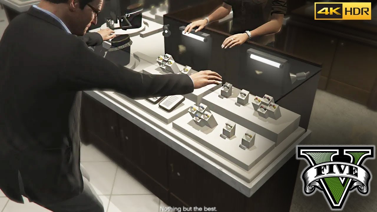 GTA V - Michael scout out a Jewelry in vangelico Jewelry Store - Casing ...