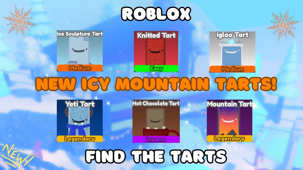 How To Get All The NEW Icy Mountain Tarts FIND THE TARTS | ROBLOX - YouTube