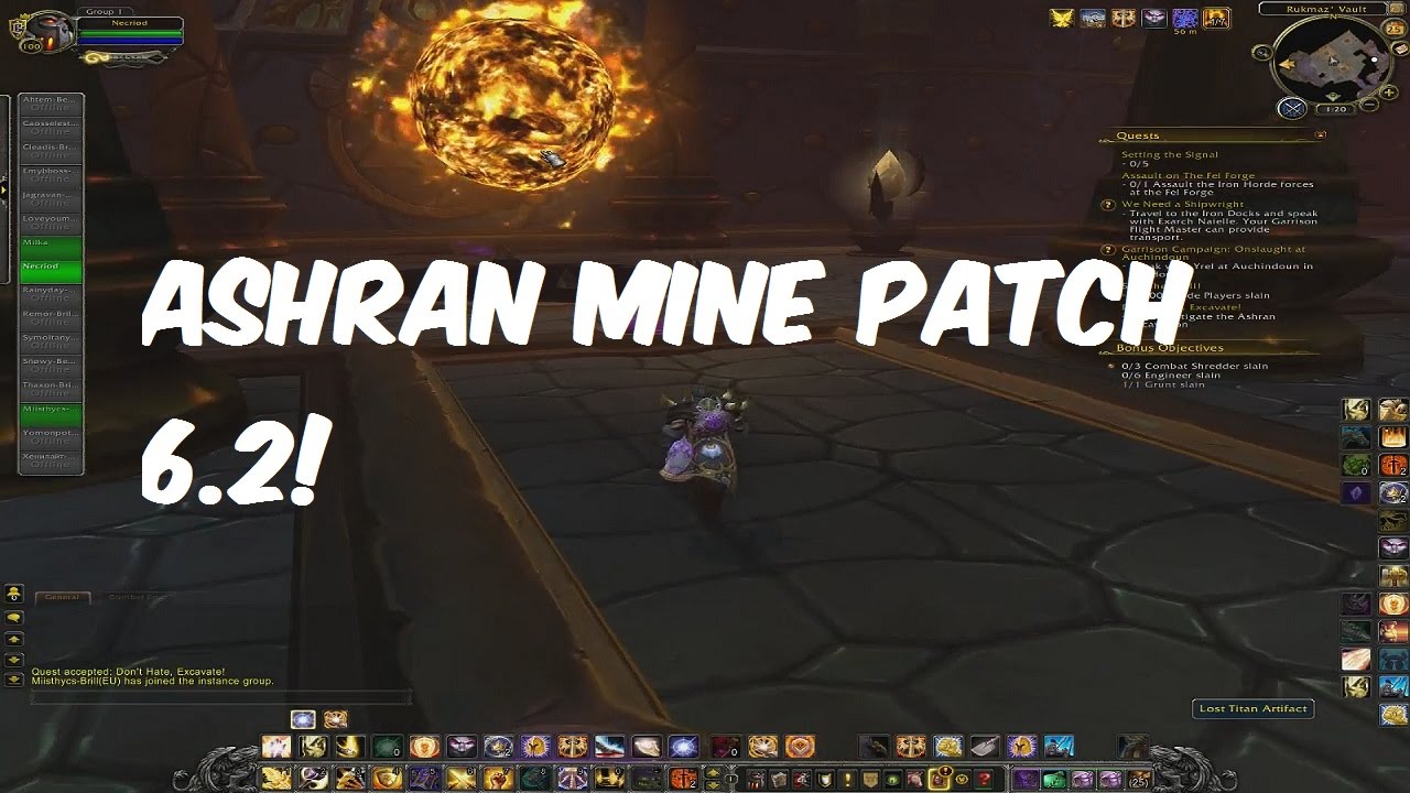[WoW WoD] Ashran mine new ashran location and titan artifact! - YouTube