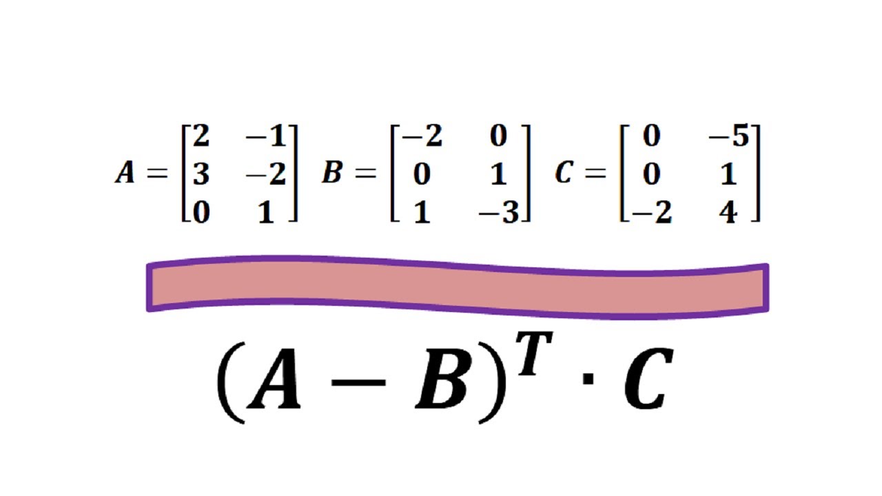 Matrice - oduzimanje, množenje i transponovanje - YouTube