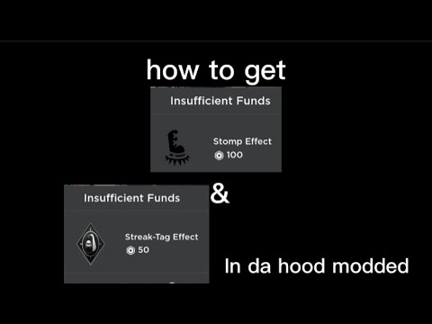 How to get stomp effect and name tag effect on da hood modded - YouTube