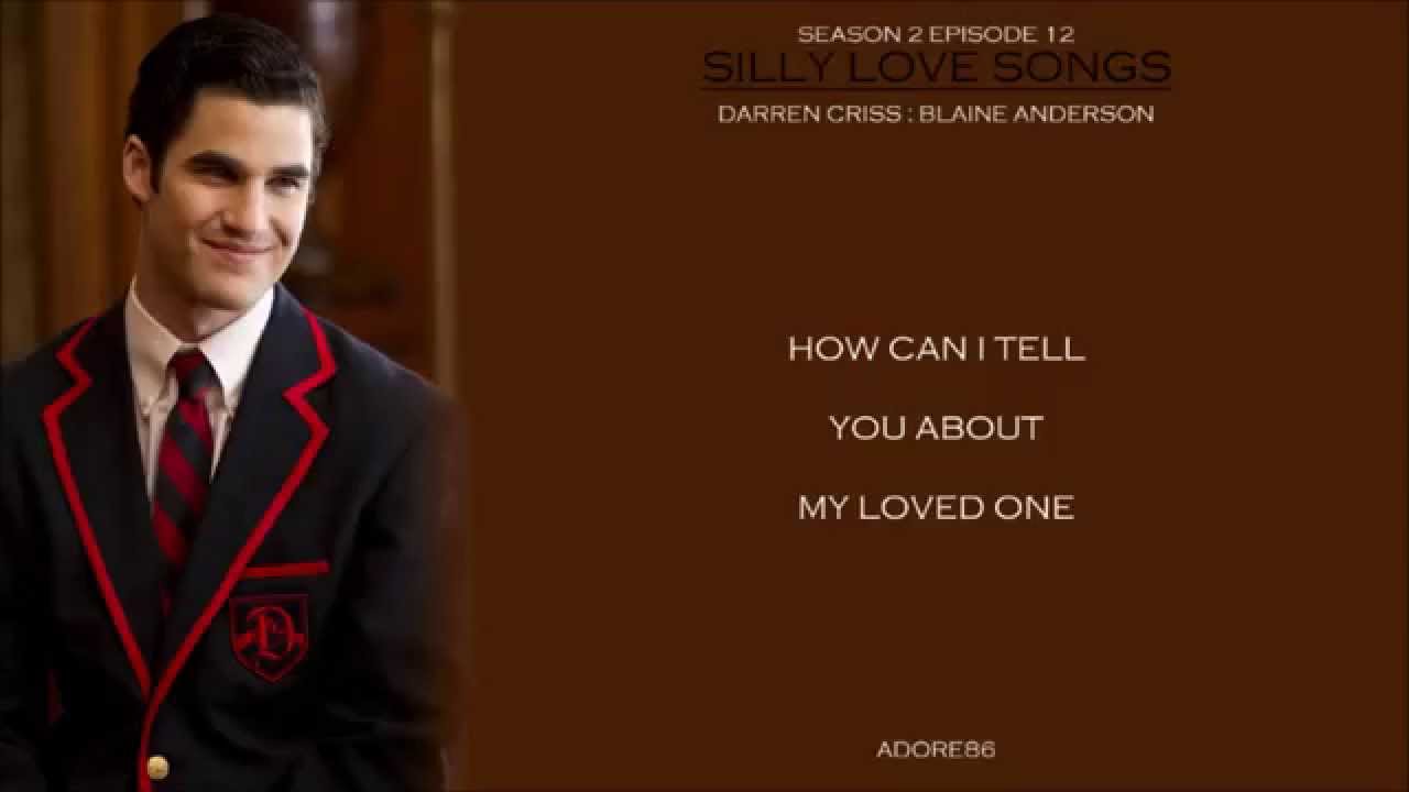 Glee _ Silly Love Songs Lyrics - YouTube