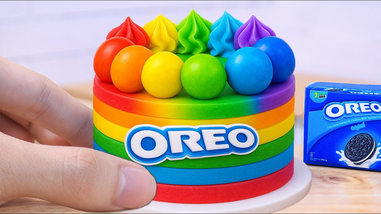 Easy Baking Miniature Rainbow ORE Chocolate Cake 🌈🍫 Best Mini Dessert ...