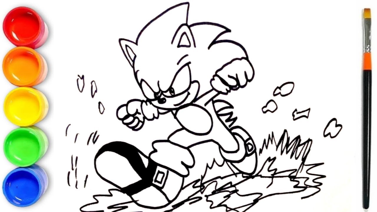 How to draw Super Sonic | Drawing Super Sonic | Sonic the Hedgehog ...