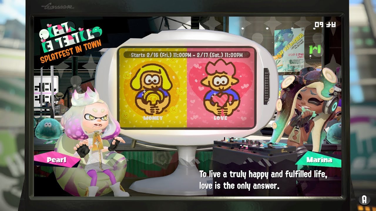 Splatoon 2 - Splatfest Announcement Money VS Love! - YouTube