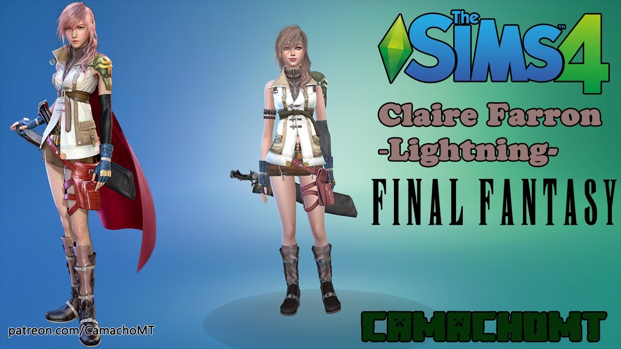 Claire Farron (Lightning) | Final Fantasy | Sims 4 | - YouTube