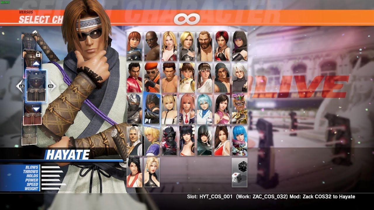 Dead or Alive 6 (PC) - MOD - More Costumes for Hayate - YouTube