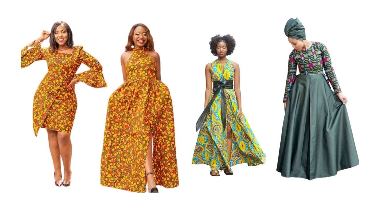 Kitenge long dresses styles/ amakanzu meza mareremare adoze mu gitenge ...