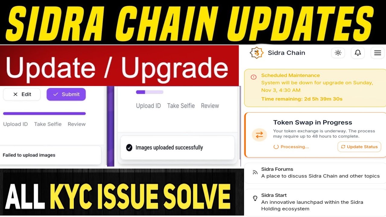 sidra chain new update | Sidra chain system upgrade ||Sidra chain kyc ...