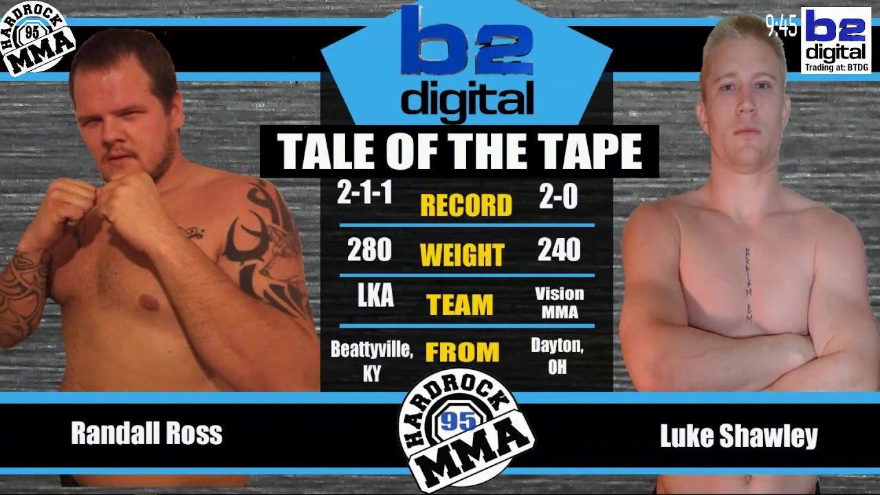 Hardrock MMA 95 Fight 9 Luke Shawley vs Randall Ross Heavyweight Ammy ...