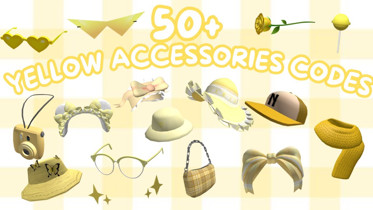 ROBLOX YELLOW ACCESSORIES CODES for bloxburg,brookhaven and berry ...