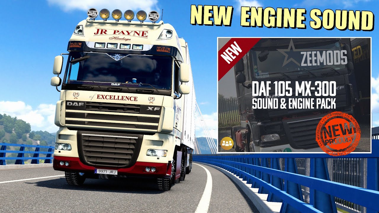 NEW !!! DAF 105 MX-300 Sound & Engine Pack by ZEEMODS Euro Truck ...