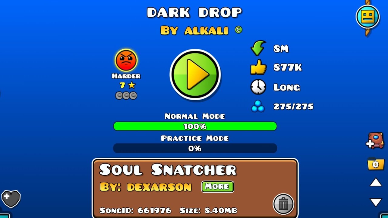 Geometry Dash Dark Drop 100% - YouTube