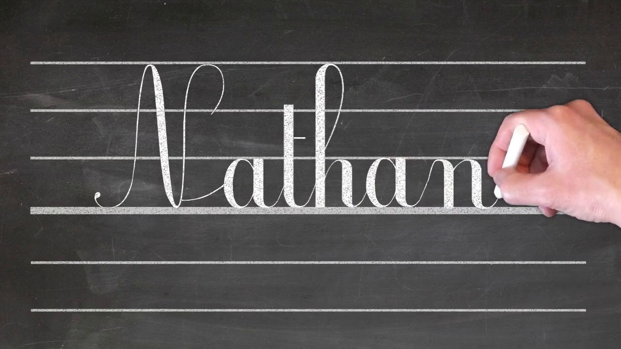 Ecrire Nathan 🖋 prénom lettres cursives attachées 📕 Ecole Primaire ...
