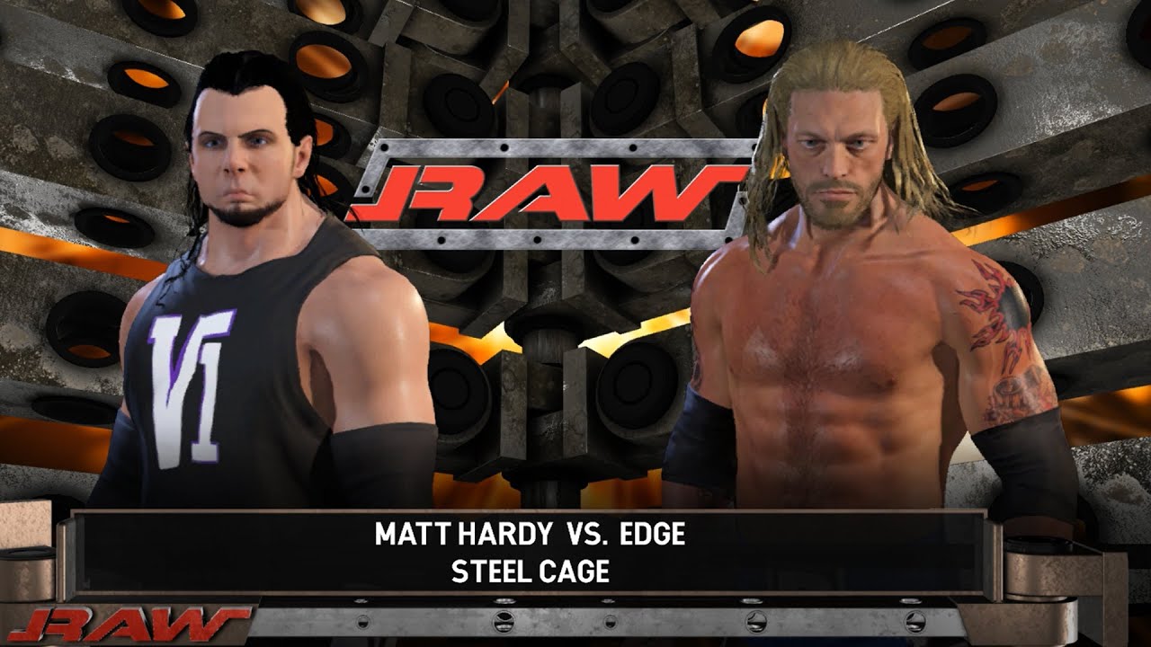WWE 2K22 Matt Hardy Version 1 vs Edge Cage Match - YouTube