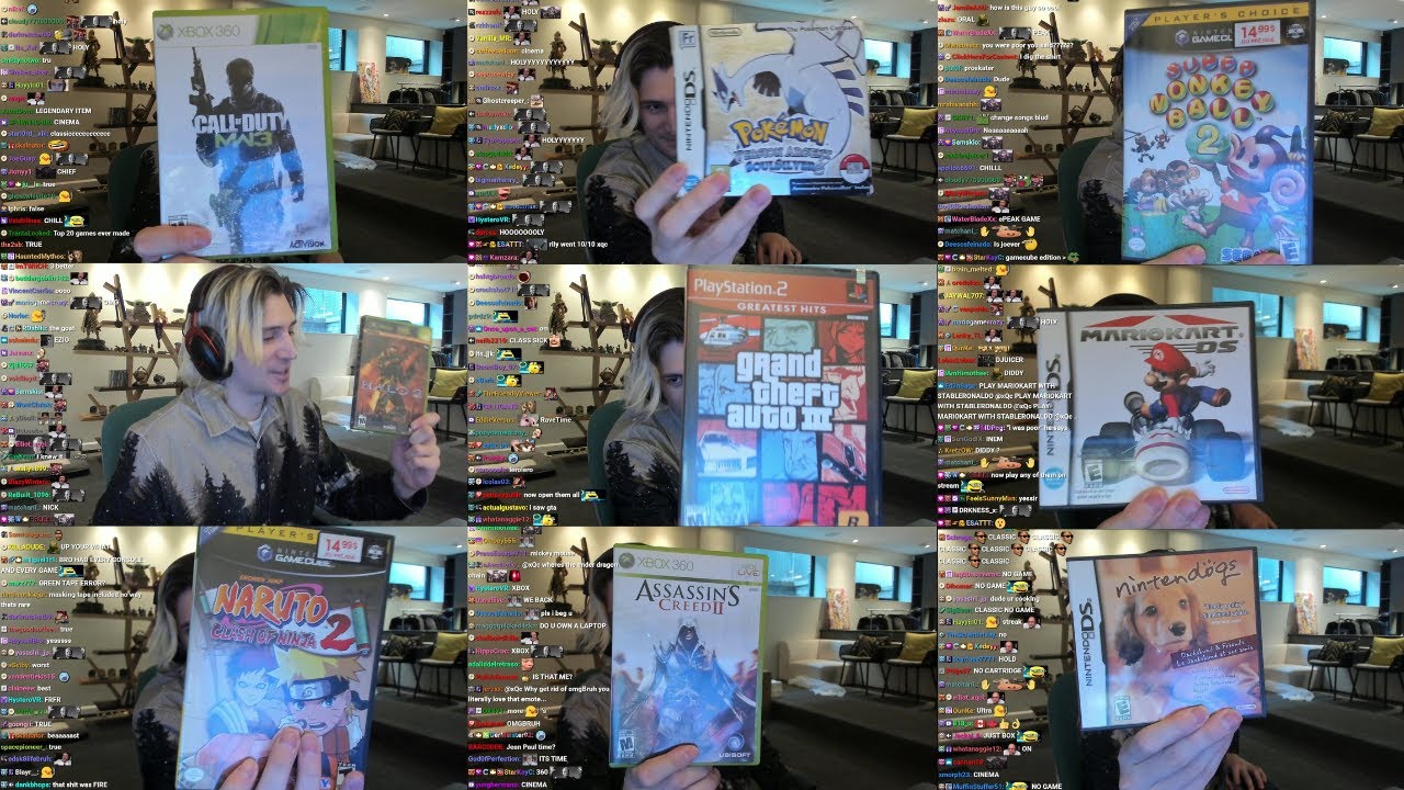 xQc Flexing his Old Games in Canada - YouTube