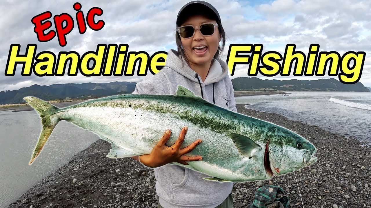 Catching A Big Kingfish with a Hand Line and Big Live Bait! Epic Land ...