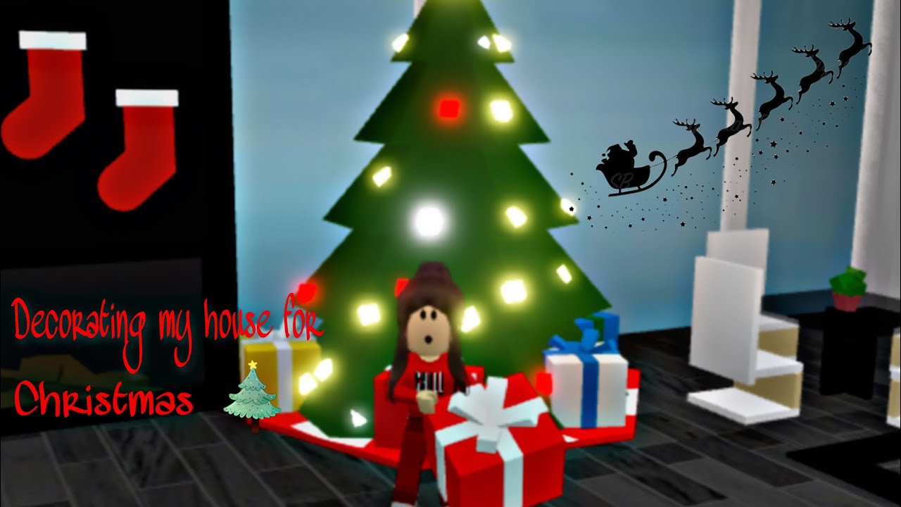 Decorating my house for Christmas 🎄/ short rp video / Brookhaven - YouTube