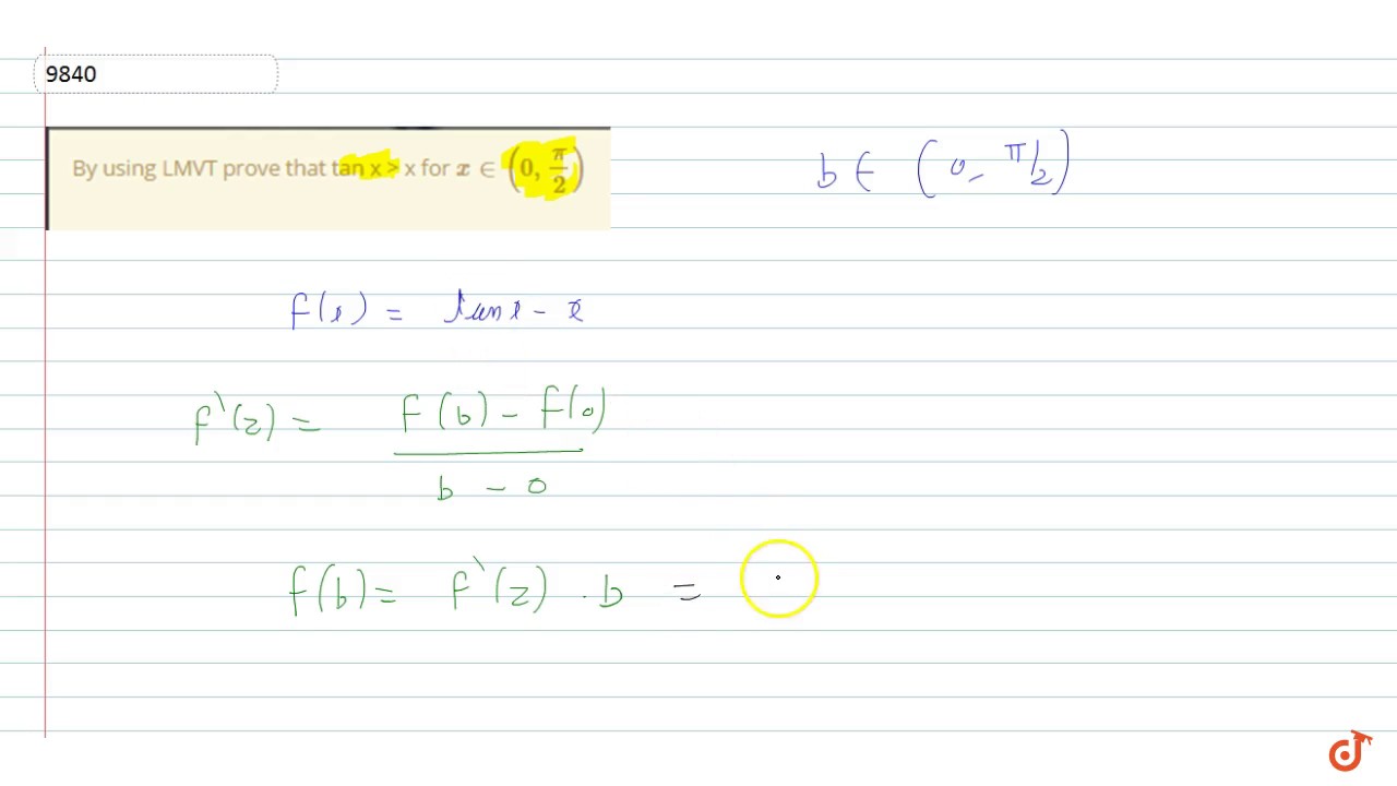 prove using LMVT - YouTube