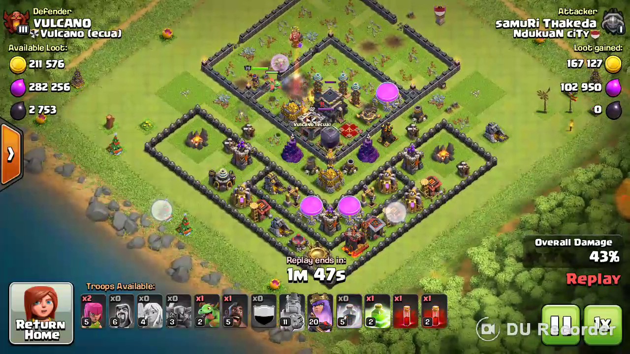 RepLay push TRoop ke champion Th9 - YouTube
