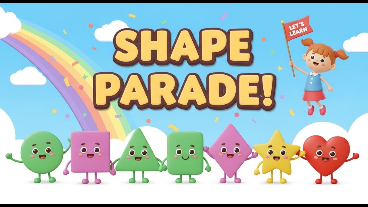 🎉 Shape Parade for Kids | Learn Shapes with Fun Songs & Dancing ...