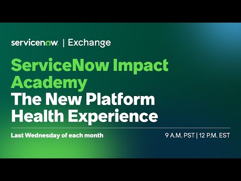 ServiceNow Exchange: ServiceNow Impact Academy - T... - ServiceNow ...