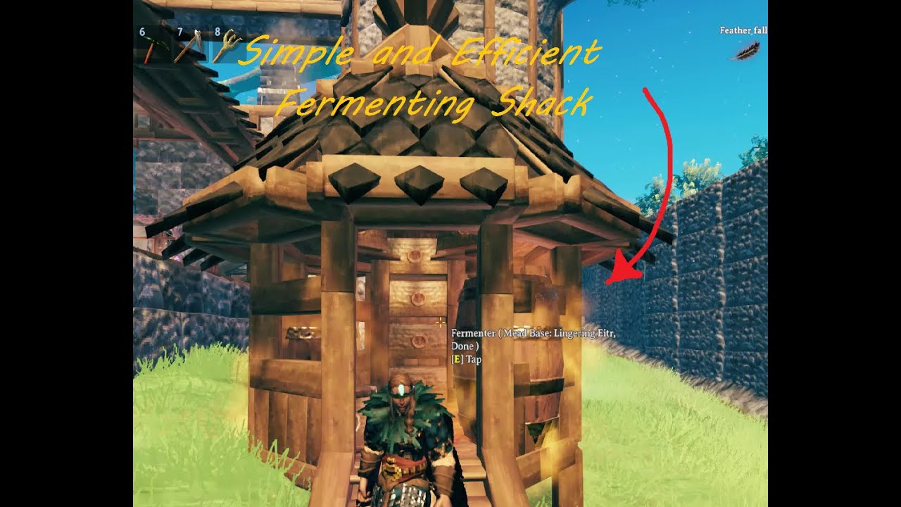 Valheim A Simple Fermenting Shack Build Guide - YouTube