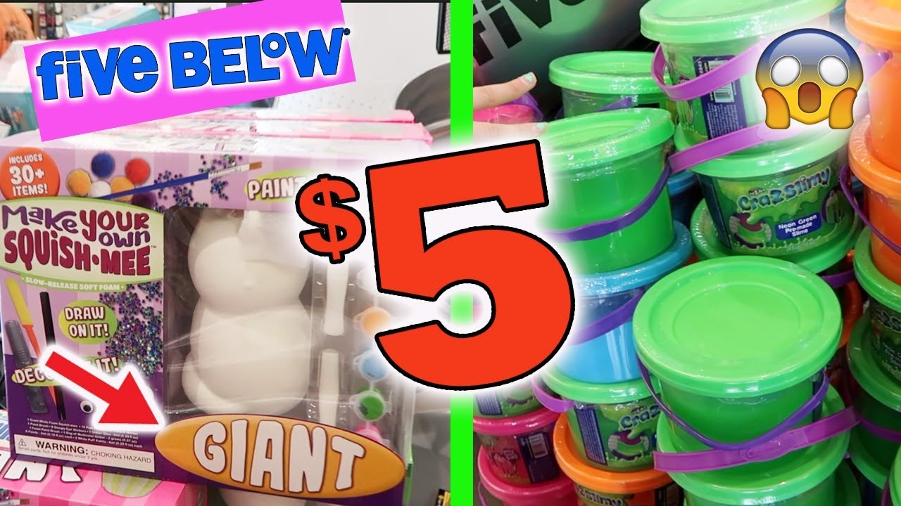 Giant DIY Squishies and HUGE Slime Buckets for only $5 at FIVE BELOW! 😱 ...