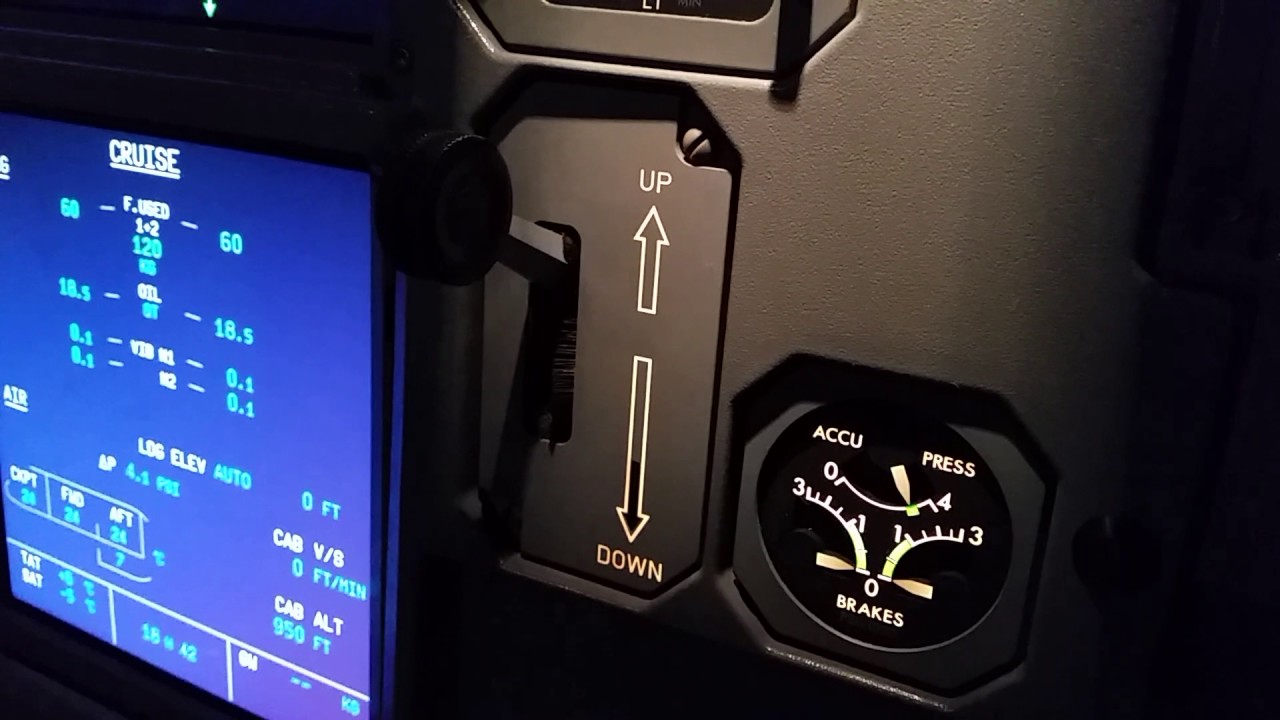 A320 gear up lever - YouTube