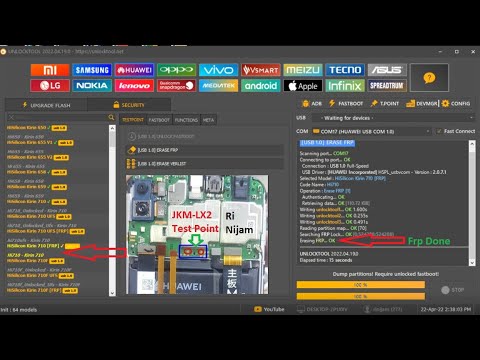 Huawei Y9 2019 JKM-LX1, JKM-LX2 Test point Frp By Unlock tool - Ri ...