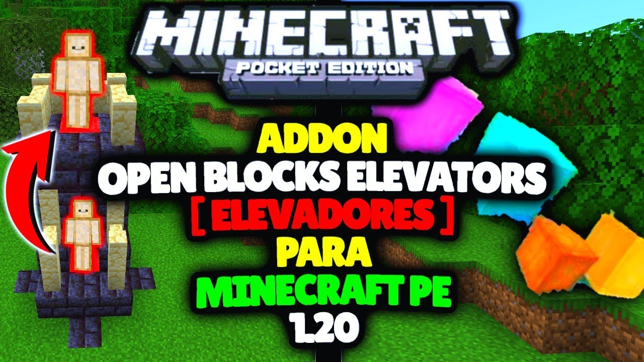 BLOCKS ELEVATORS [ Elevadores ] ADDON Para MINECRAFT PE 1.20 | Best Addon For Minecraft PE 1.20. ...