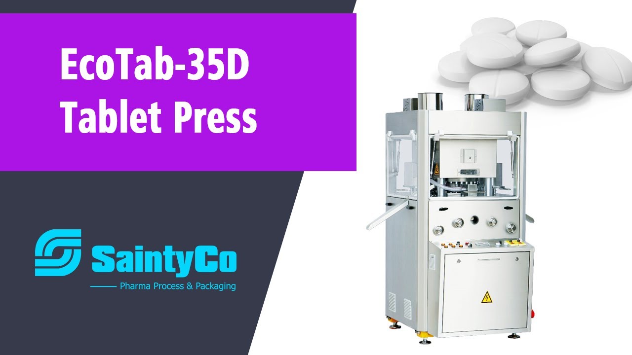 EcoTab-35D Tablet Press-saintyco - YouTube