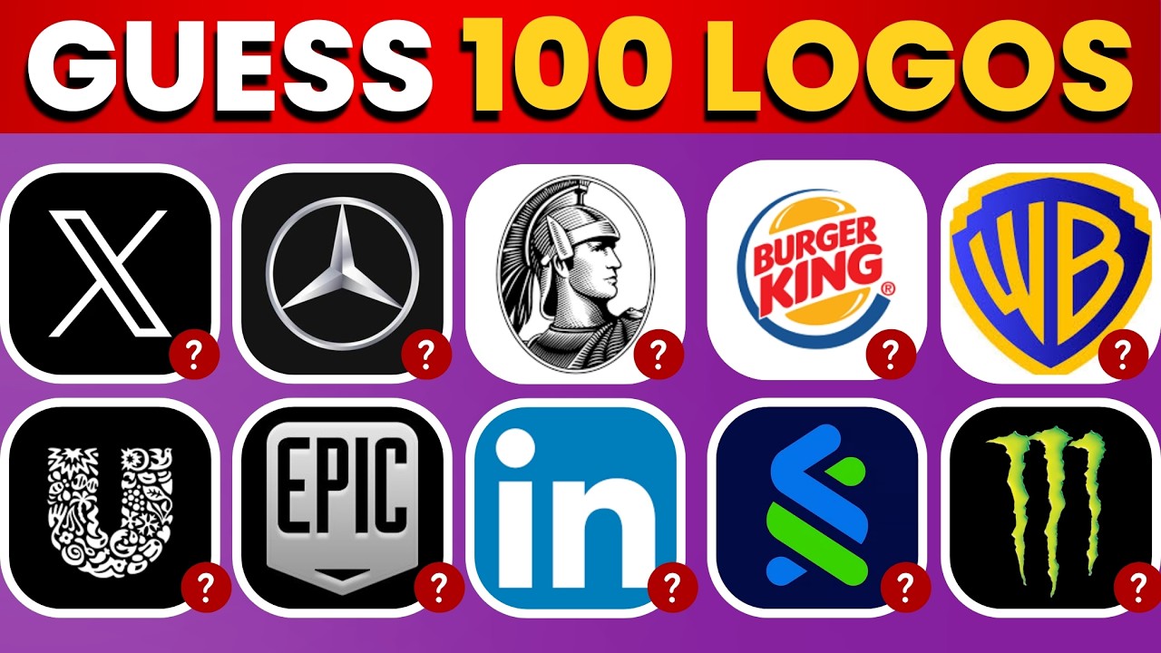 Guess the logo in 5 seconds | 100 Famous logos ⚡ | Everyone Should know ...
