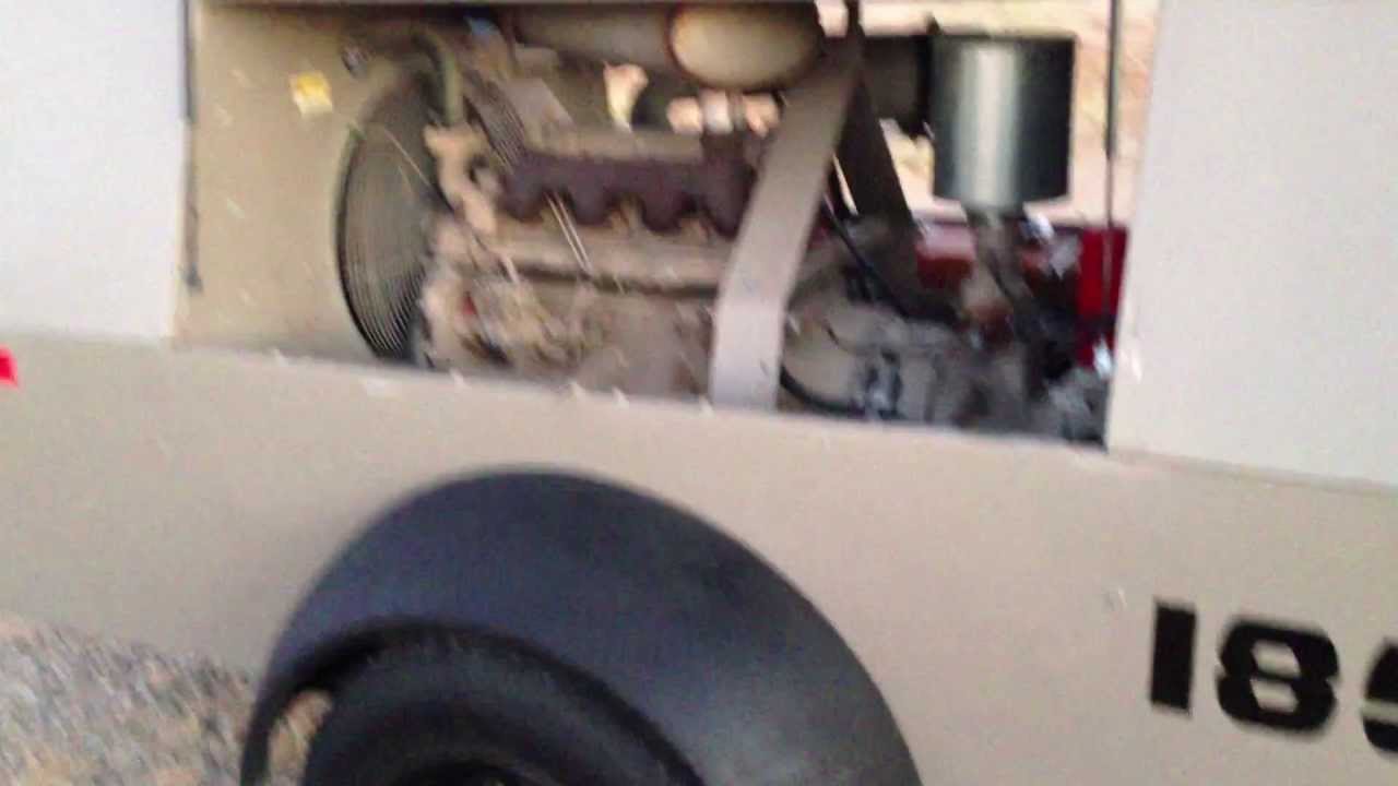 Leroi 185 towable air compressor - YouTube