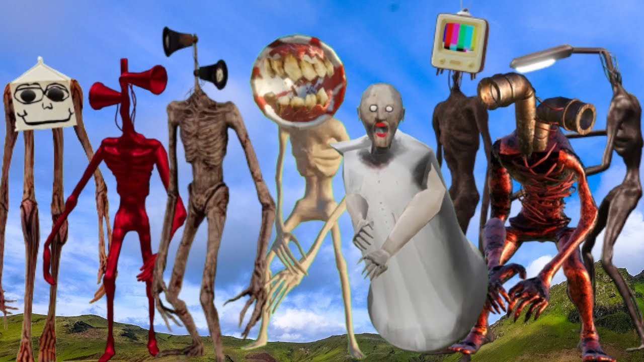 TOP Monsters in real life SCP SCARY STORIES Siren Head Cartoon Cat Ice ...