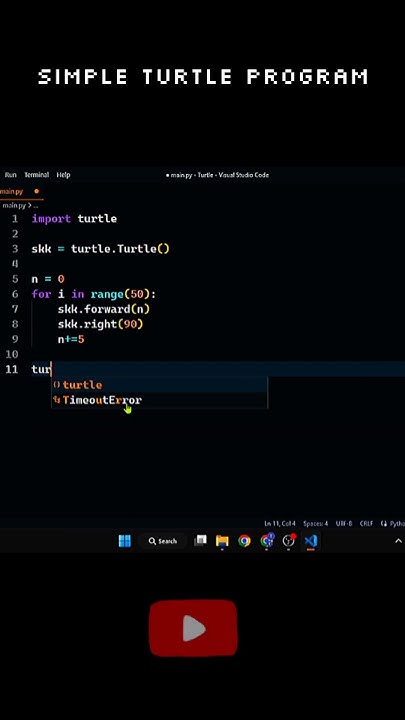 A Simple Python Turtle Tutorial Youtube