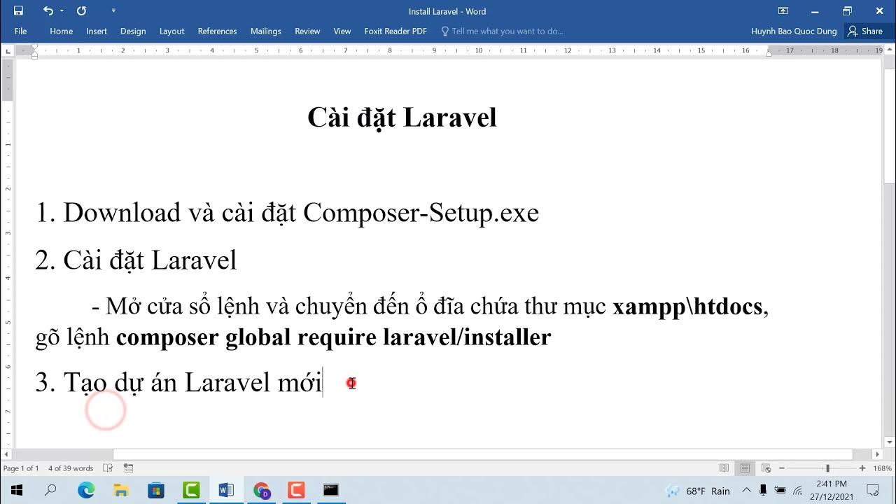 Laravel - Install and Create New Laravel Project (Part1) - YouTube
