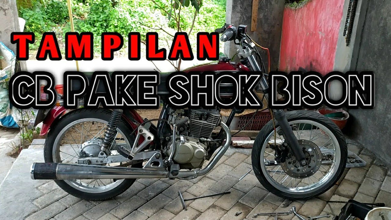 cb basic megapro pake shok BISON - YouTube
