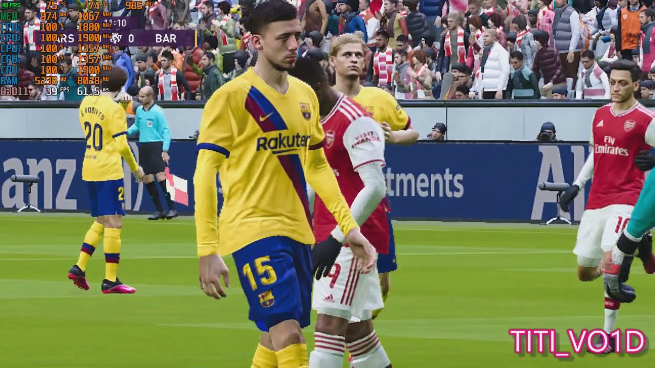 Efootball Pro Evolution Soccer 2020 Gameplay Test AMD Ryzen 3 2200U ...