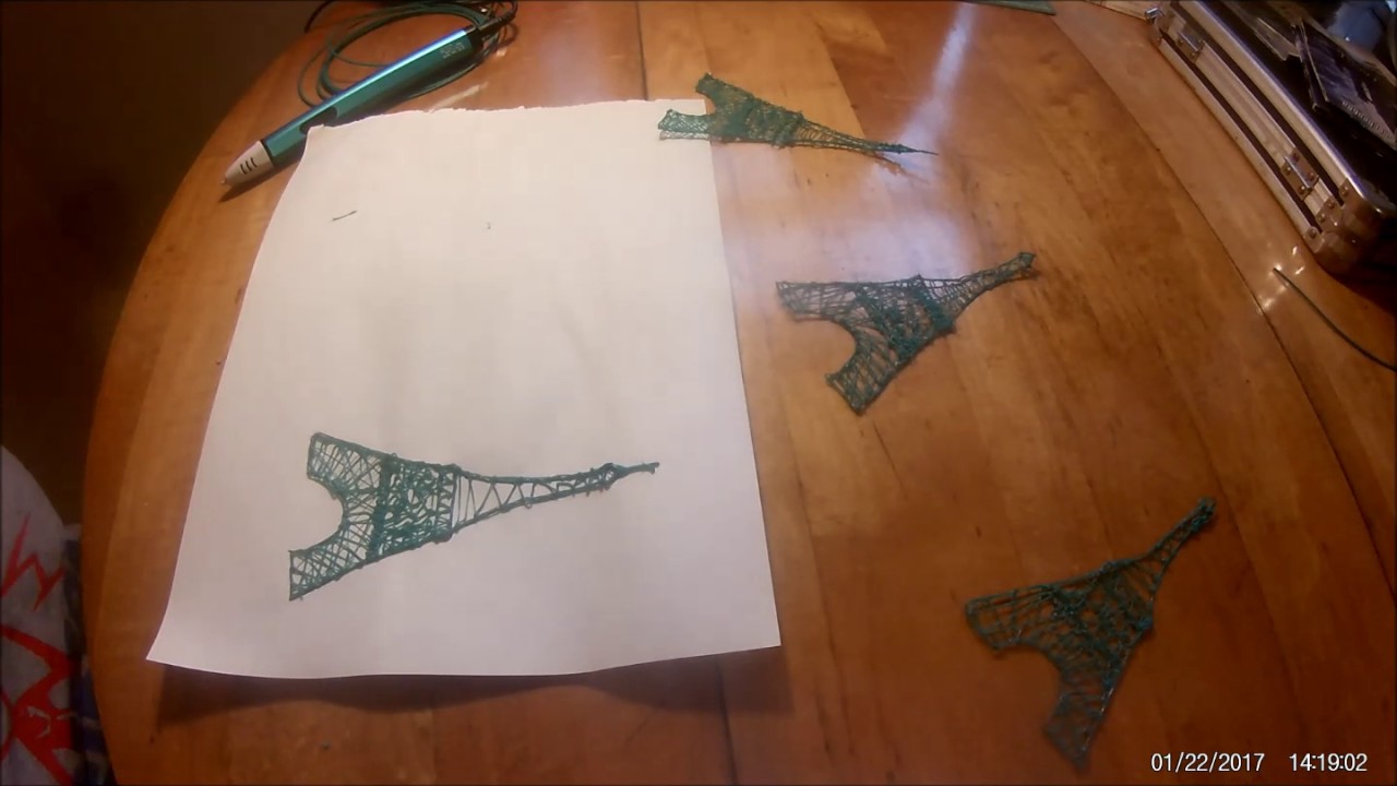 Making the Eiffel Tower using my new 3d printing pen! - YouTube