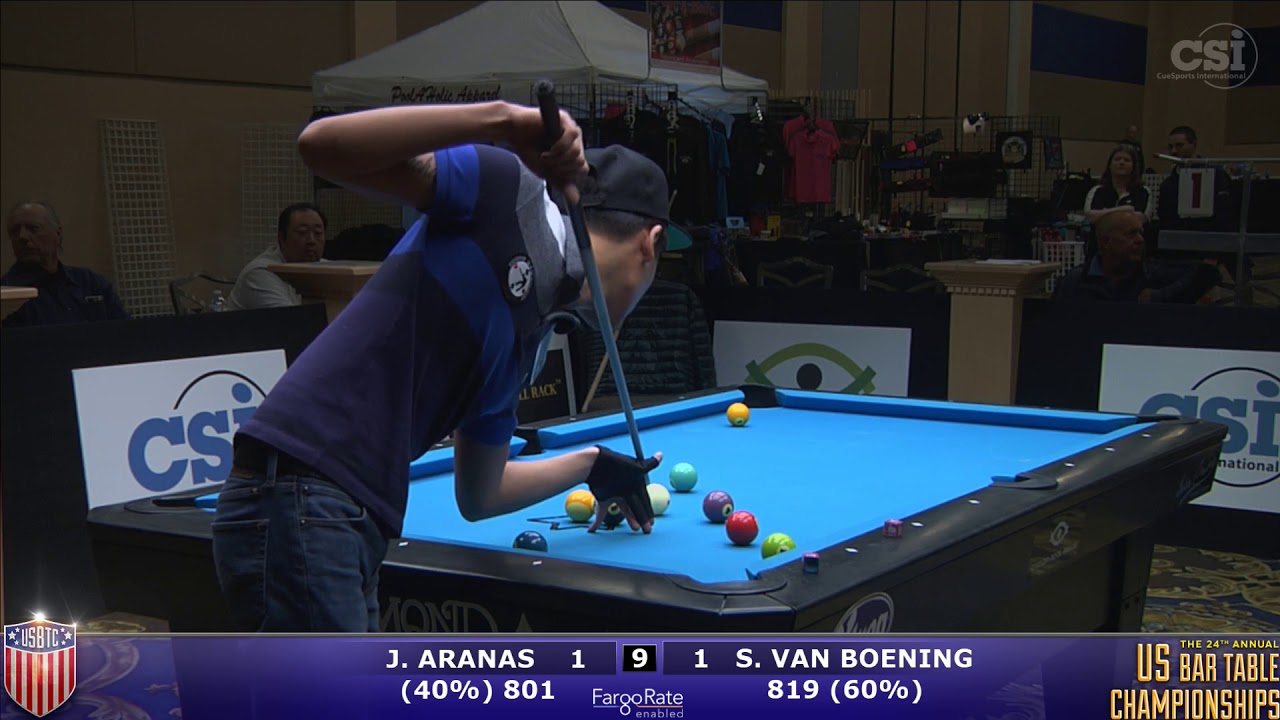 2017 US Bar Table Championships 9-Ball: James Aranas vs Shane Van ...