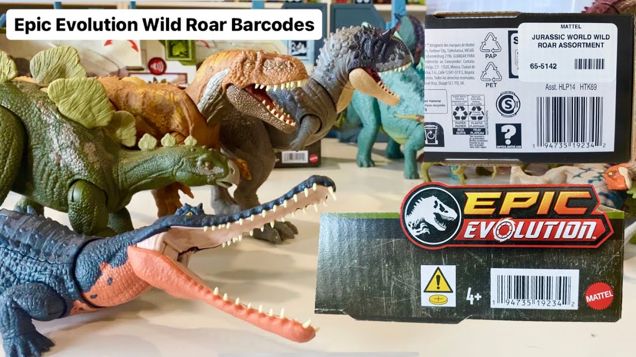 Barcodes! Jurassic World Epic Evolution Wild Roar Package Barcodes ...