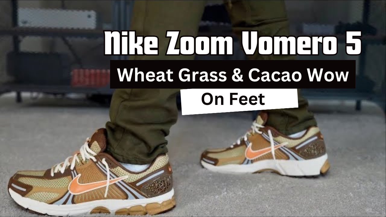 Nike Zoom Vomero 5: Wheat Grass and Cacao Wow on Feet in 4K #nike # ...