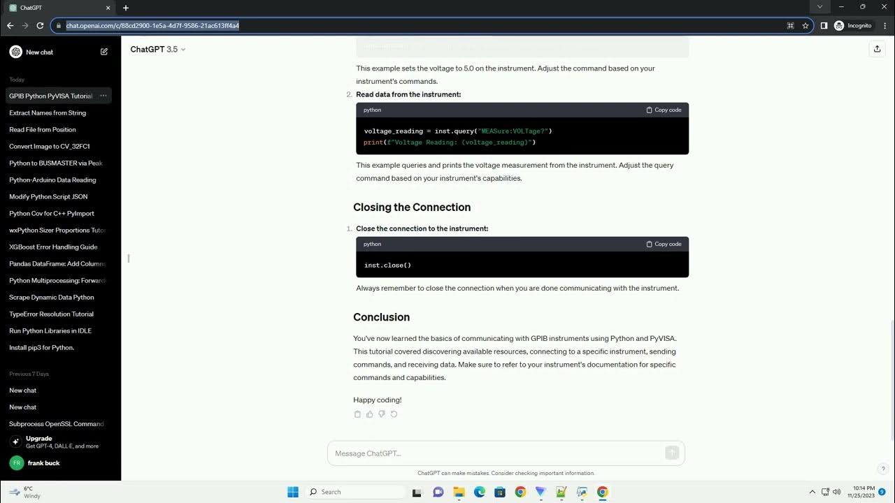 GPIB communication with Python PyVisa - YouTube